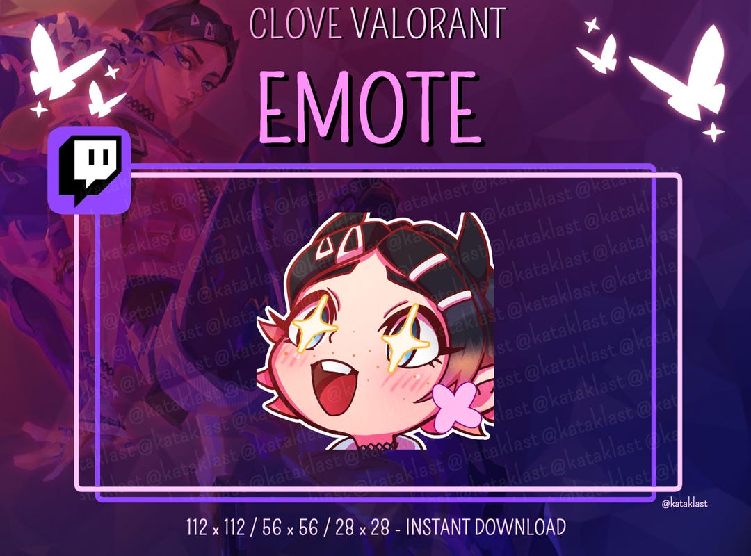 Cute Clove Wow Emote - Valorant, Kawaii, Adorable, Hype, POG, Chibi ...