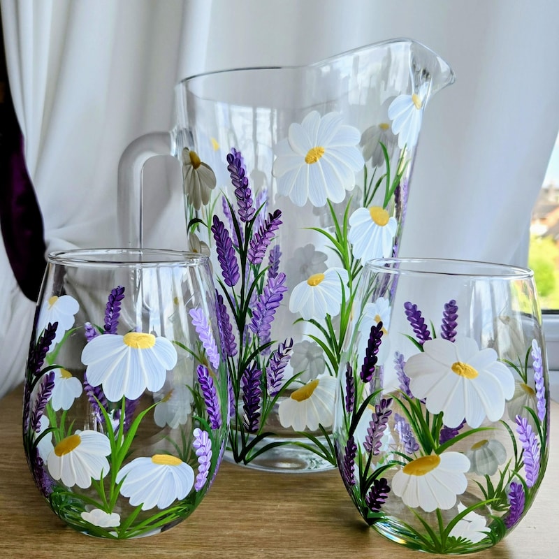 Hand Painted Pitcher - Etsy