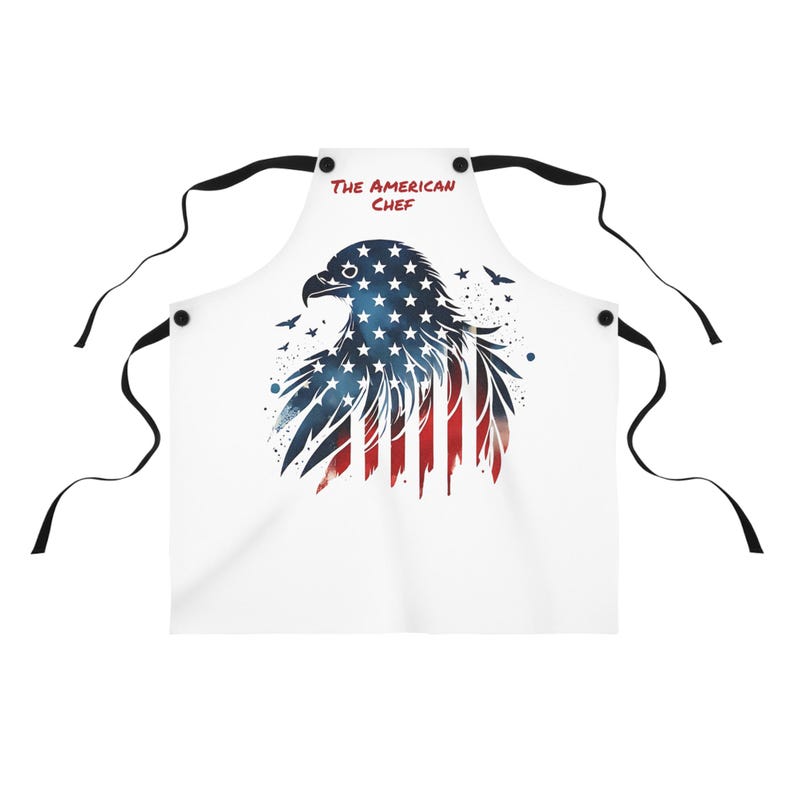 Patriotic Eagle Apron | USA Flag Kitchen Apron | Gift for Grillers ...