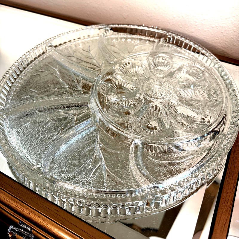 Glass Relish Tray - Etsy