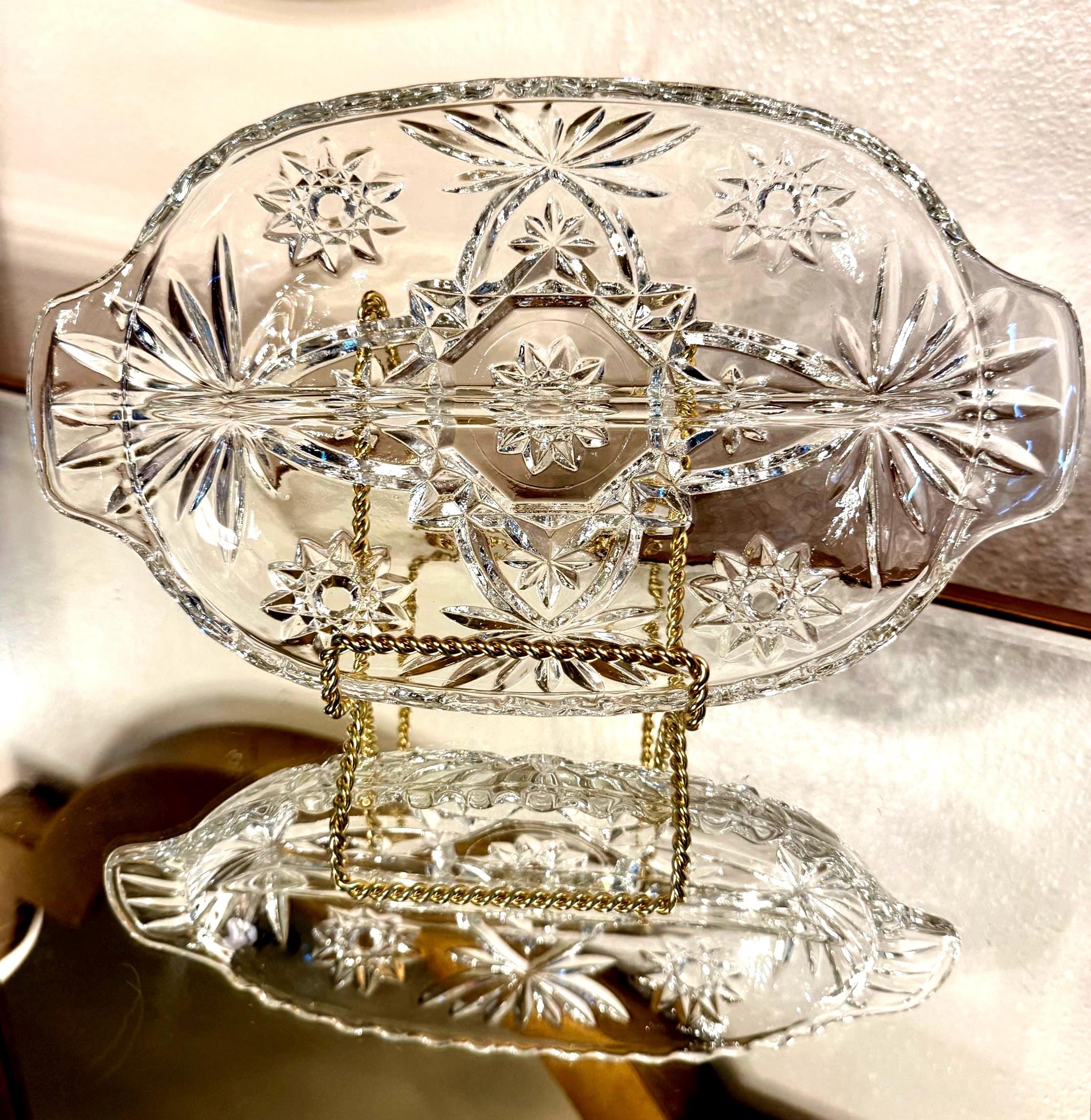 Vintage Crystal Serving Platters