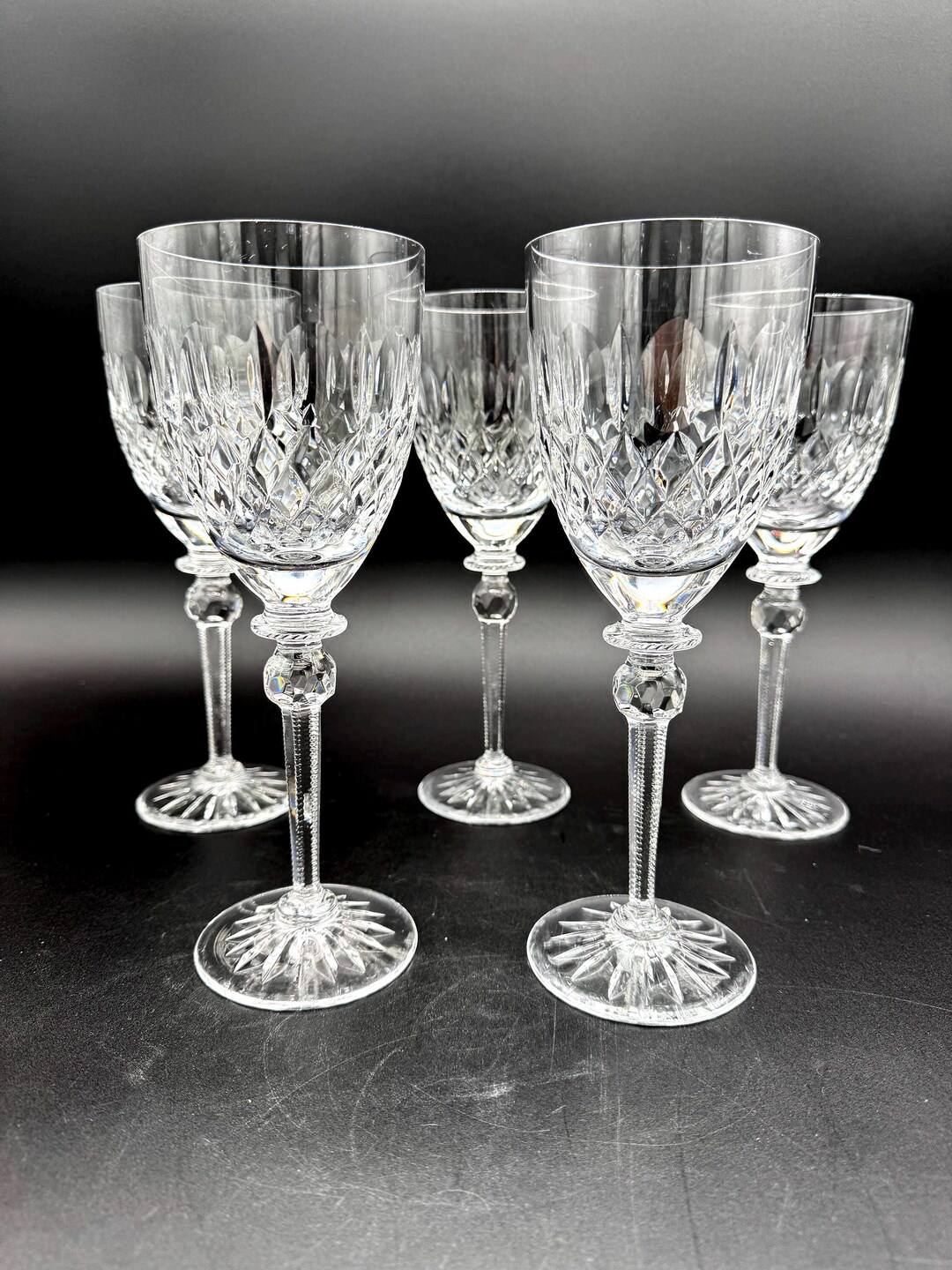 Vintage Miller Rogaska "queen" Crystal Wine Glasses Set of 5. - Etsy