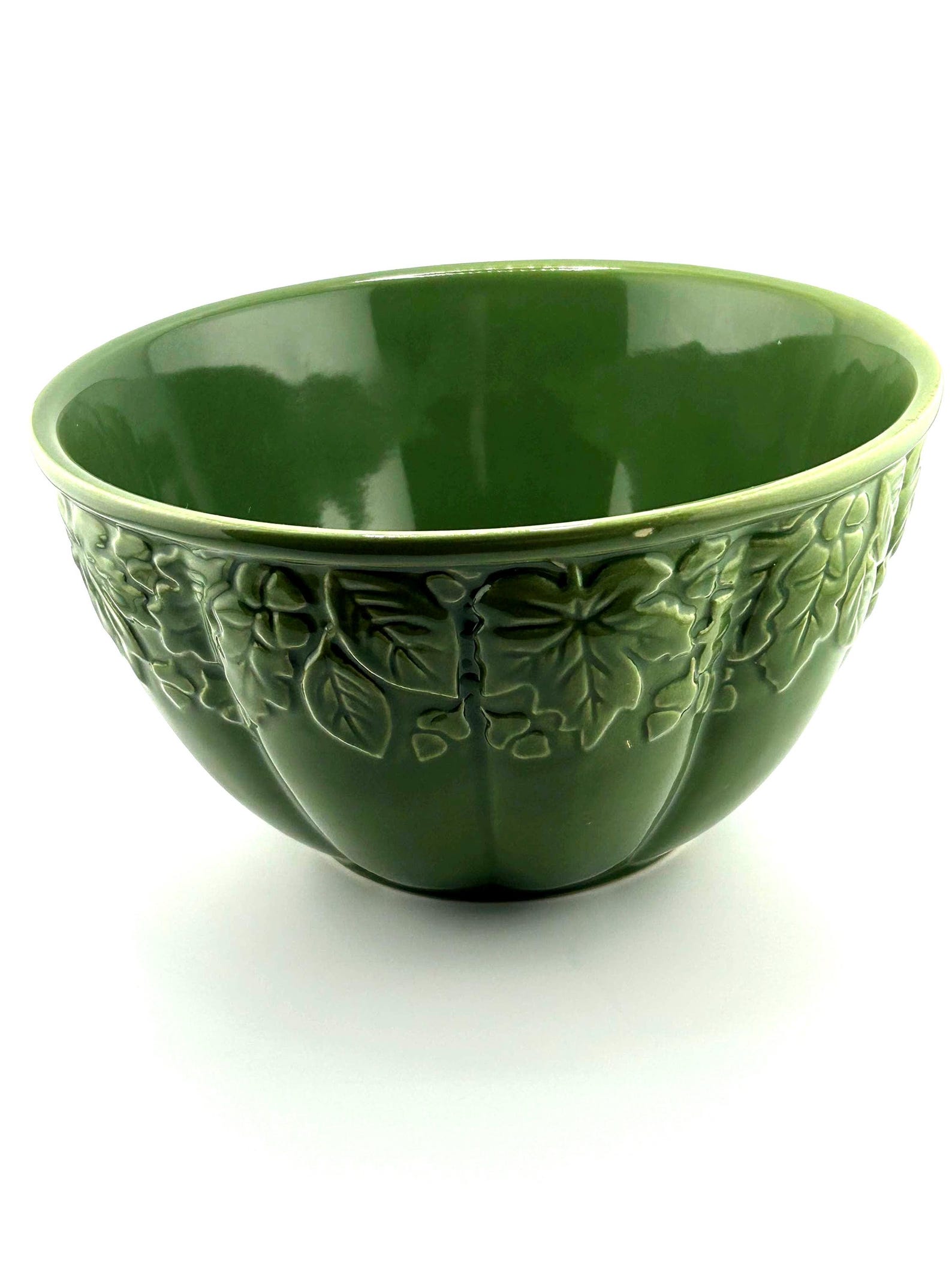 Vintage Forest Green Mixing Bowl: Oak Leaf & Acorn Vine Design - Etsy