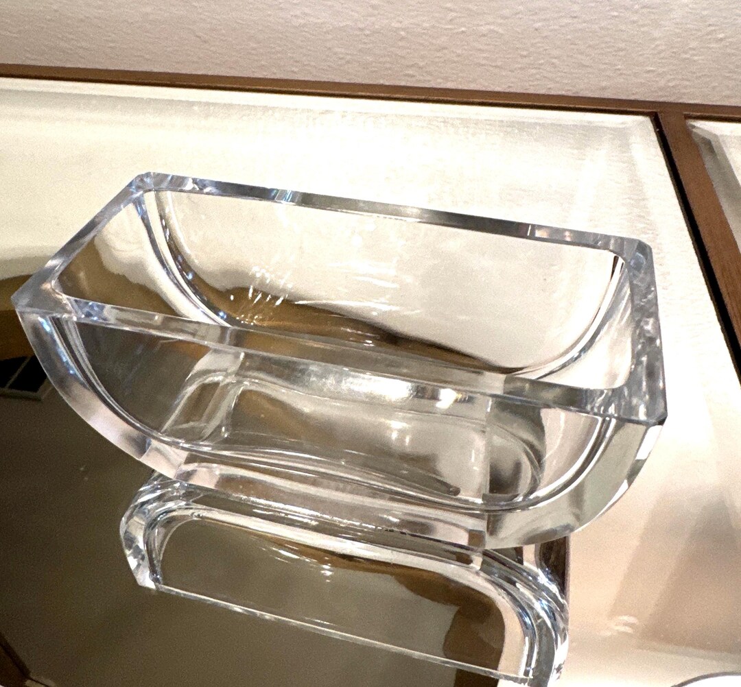 Vintage Kosta Crystal Bowl: Signed Scandinavian Modern Art Glass ...