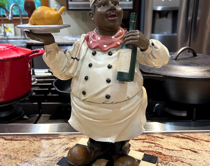 Vintage Rare Find Hand Painted African American Fat Chef Figurine. - Etsy