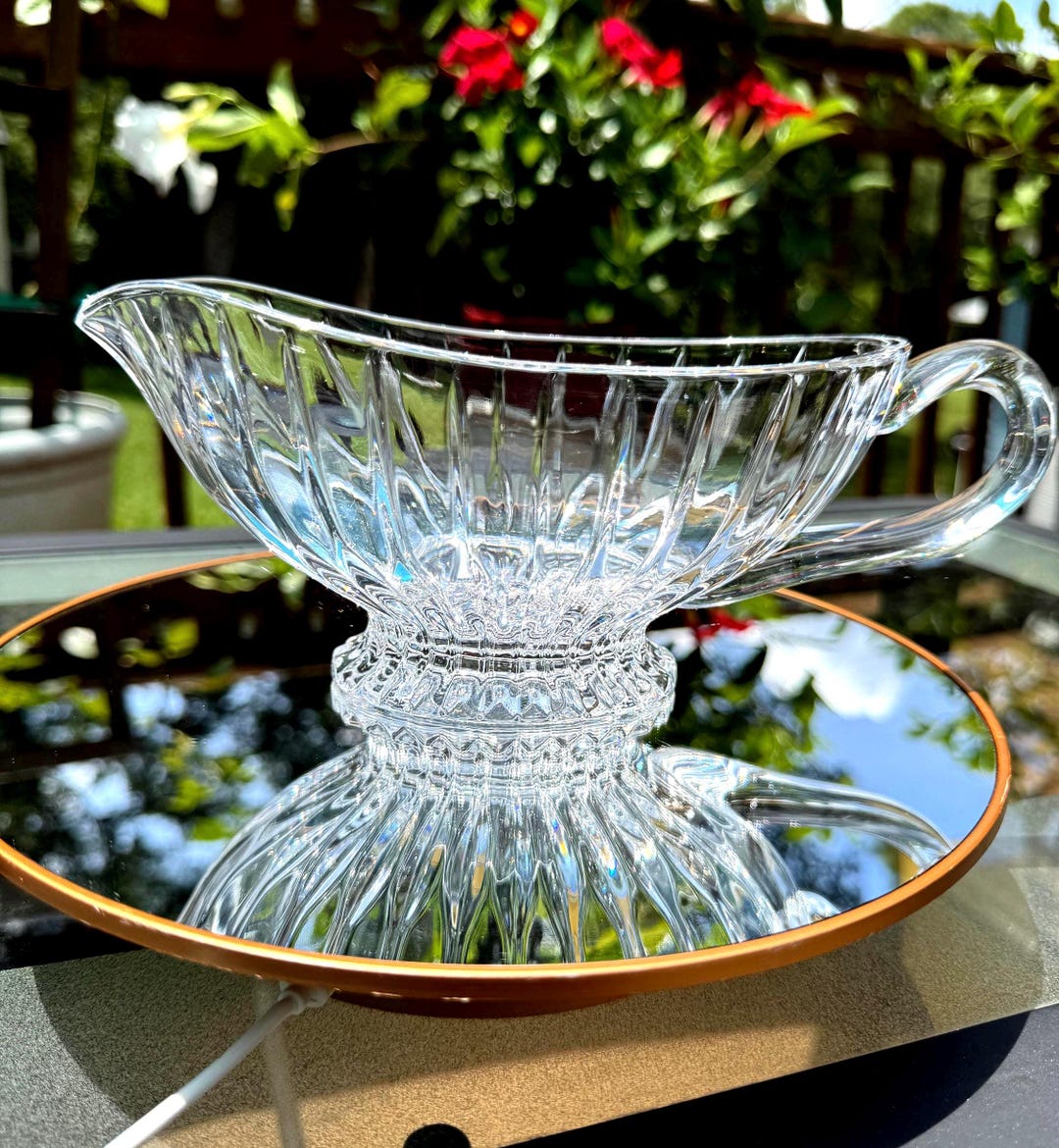 Vintage Mikasa Park Lane Crystal Gravy Boat – Discontinued Lead Crystal ...