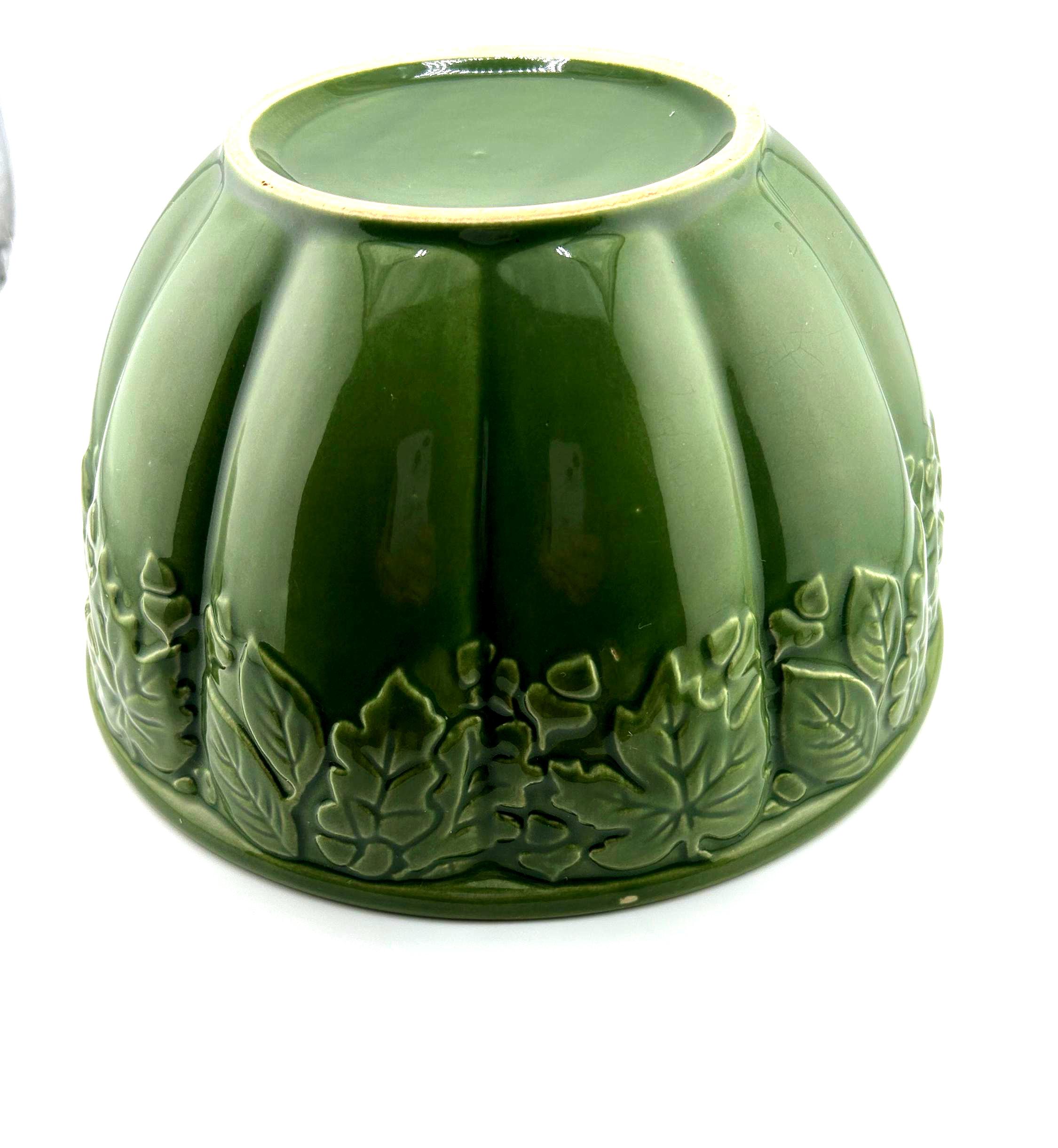 Vintage Forest Green Mixing Bowl: Oak Leaf & Acorn Vine Design - Etsy