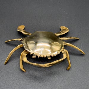 Vintage Brass Crab Trinket Box. - Etsy