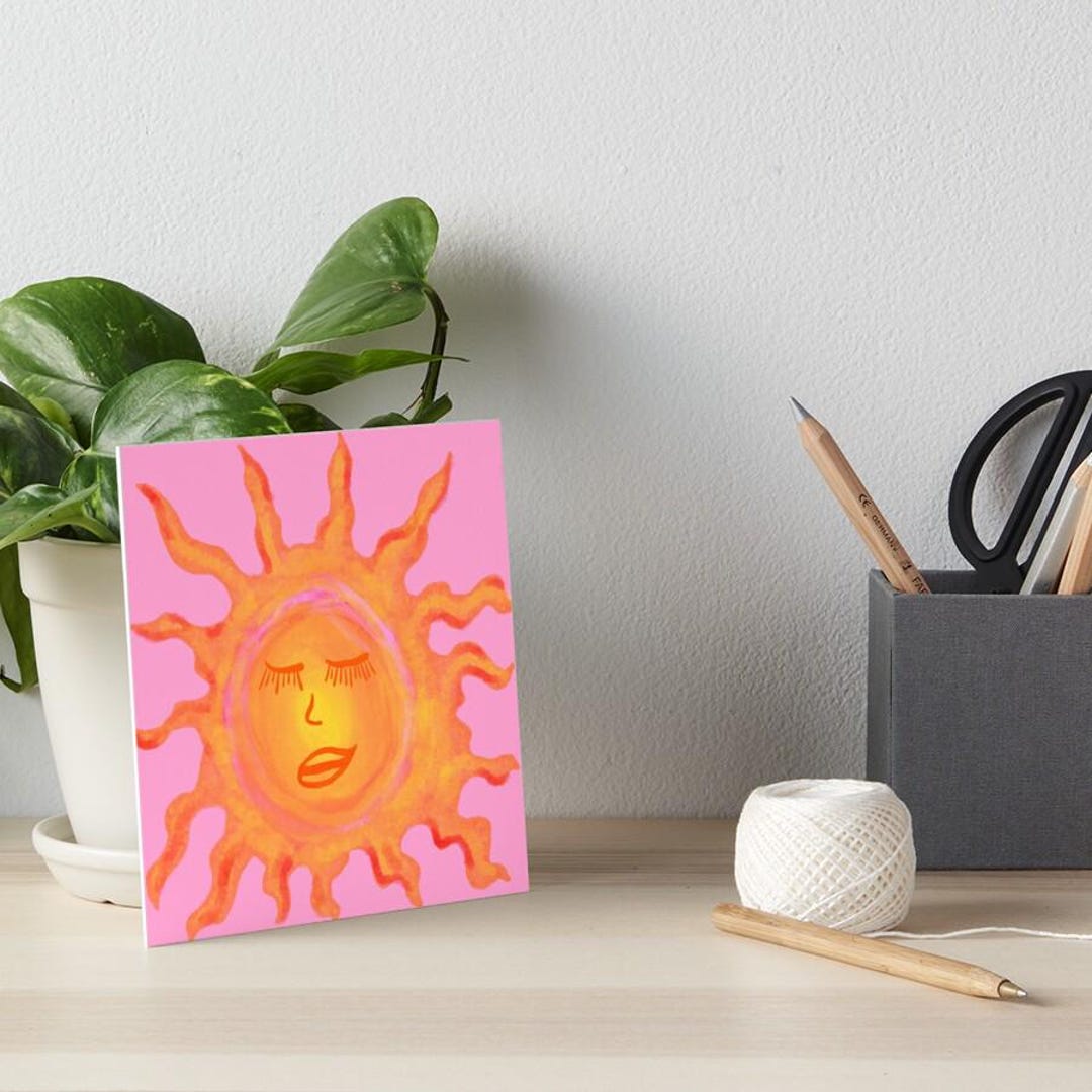 Miss Sunshine Pink Sun Art Digital Download Sun Art Cute Wall Art Print ...