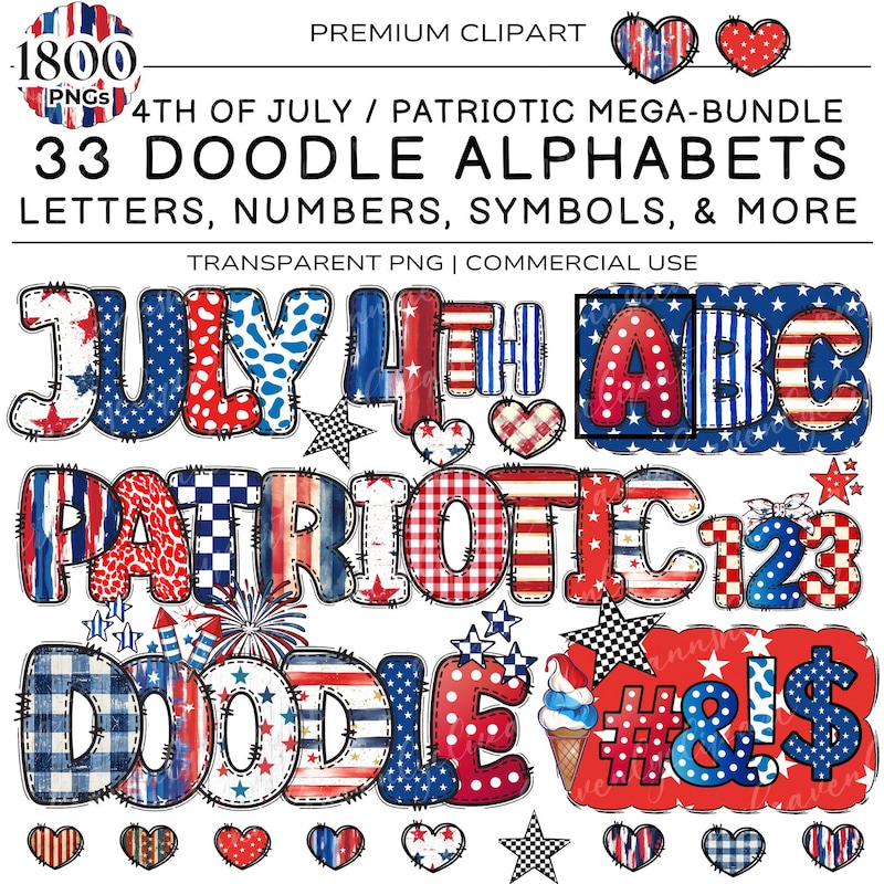 Patriotic Letters - Etsy