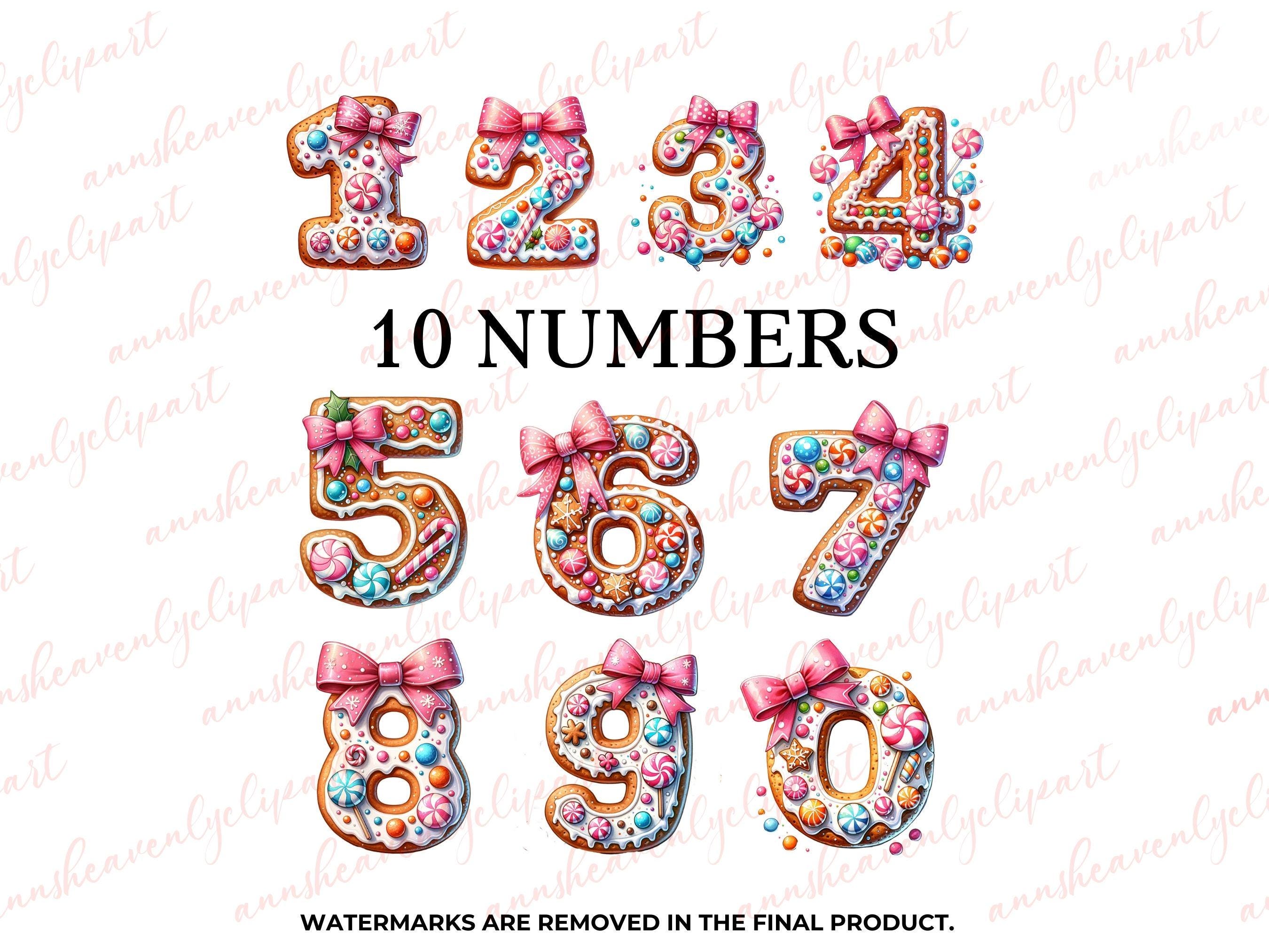 Gingerbread Alphabet, Pink Bow Alphabet, Gingerbread PNG Pink ...