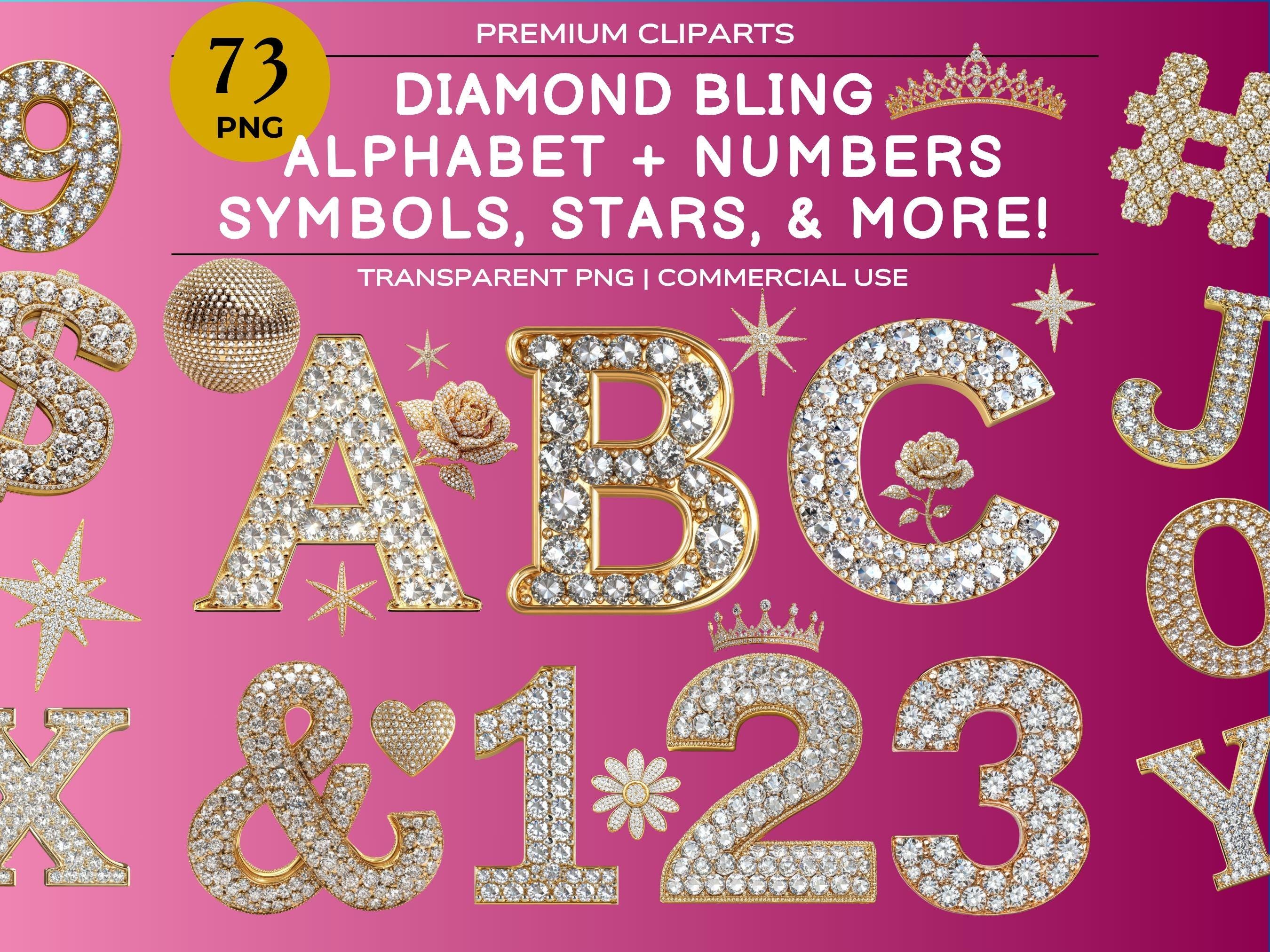 Alphabet, Diamond Letters, Diamond Alphabet, Diamond Numbers, Symbols ...