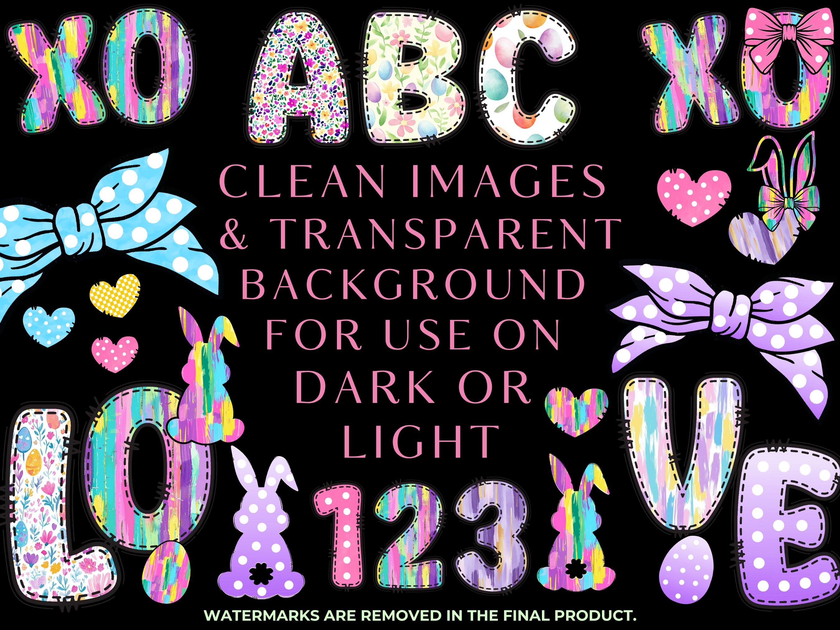 Easter Alphabet Doodle Letters PNG Bundle, Spring Alphabet, Alpha ...