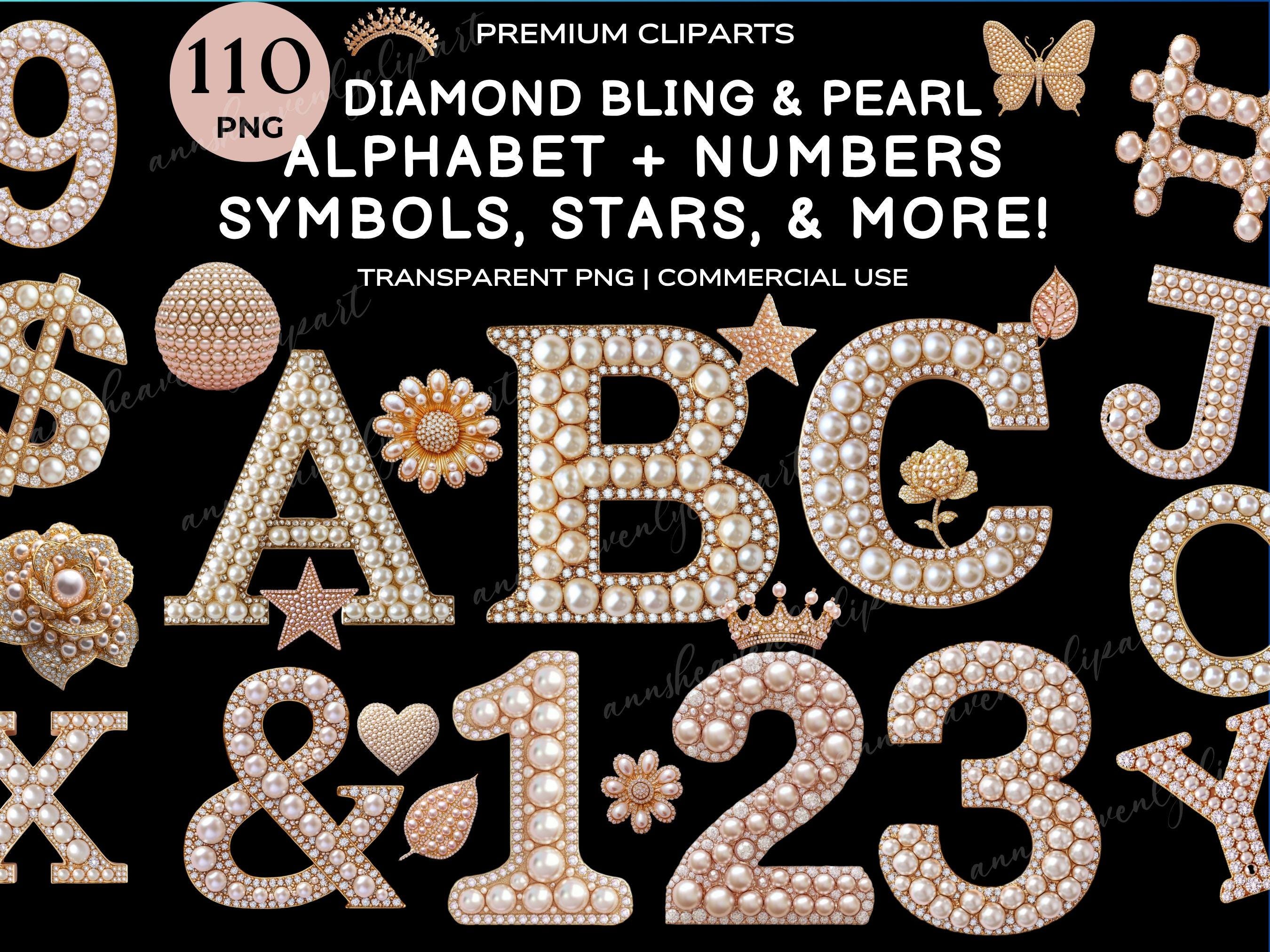 Pearl Alphabet, Diamond Letters, Diamond Alphabet, Pearl Letters, Pearl ...