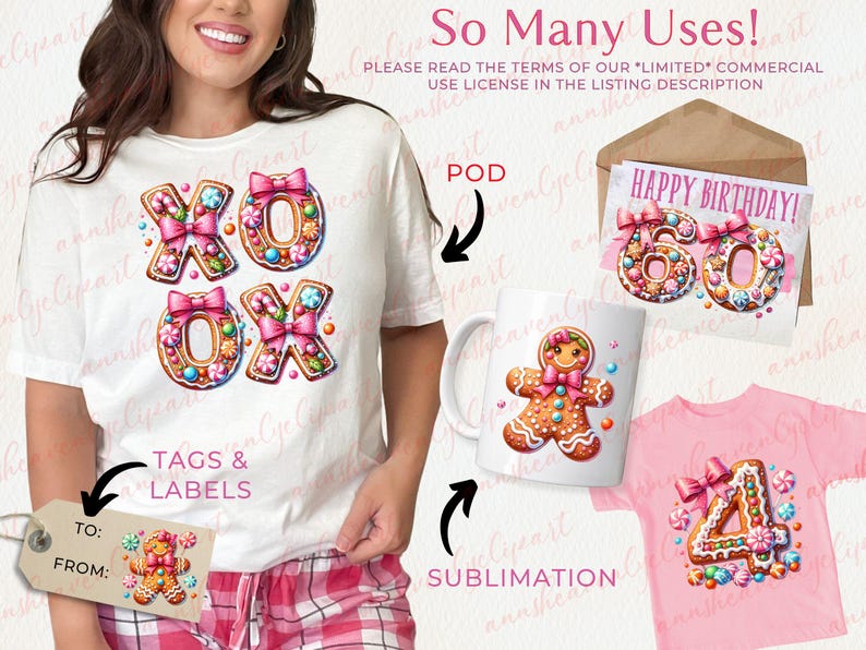 Gingerbread Alphabet, Pink Bow Alphabet, Gingerbread PNG Pink ...