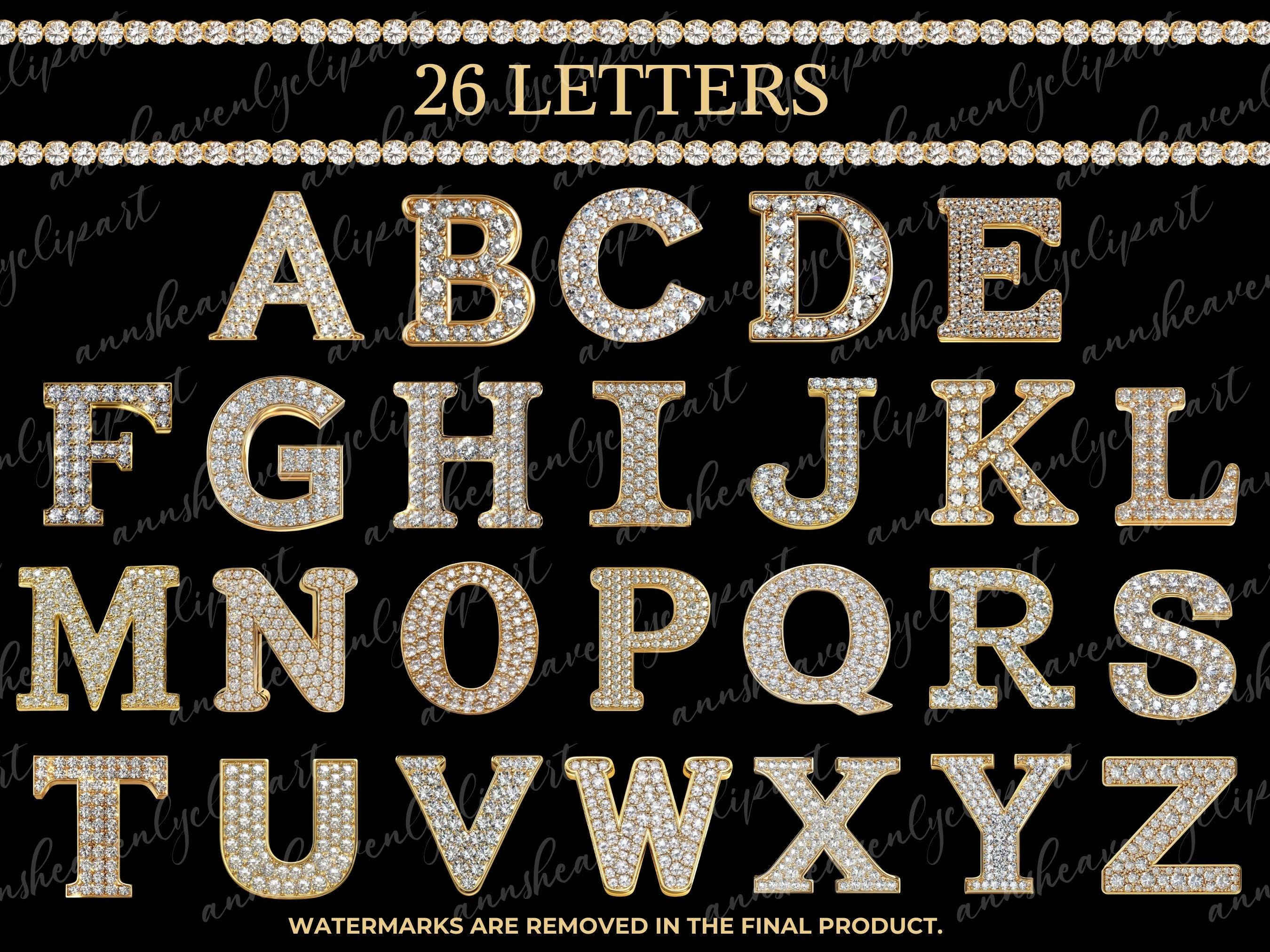 Alphabet, Diamond Letters, Diamond Alphabet, Diamond Numbers, Symbols ...