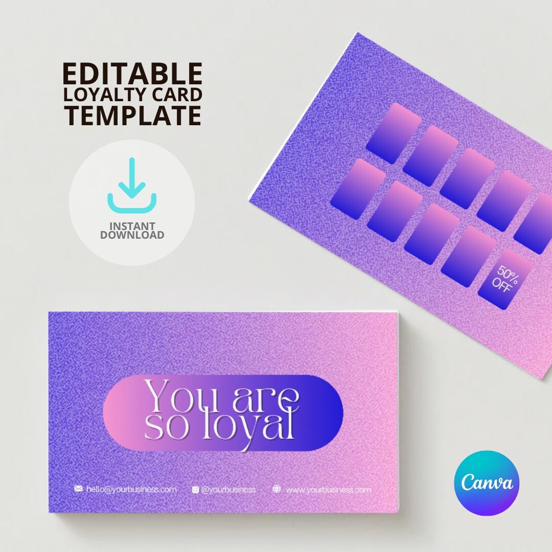 Company Loyalty Card, Customer Loyalty Card, Loyalty Program ...