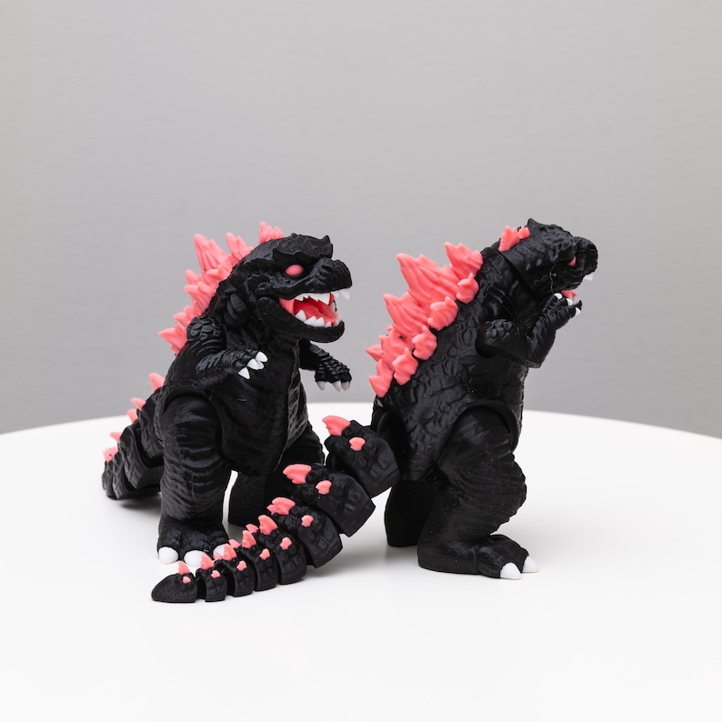 3d Printed Articulating Godzilla - Etsy