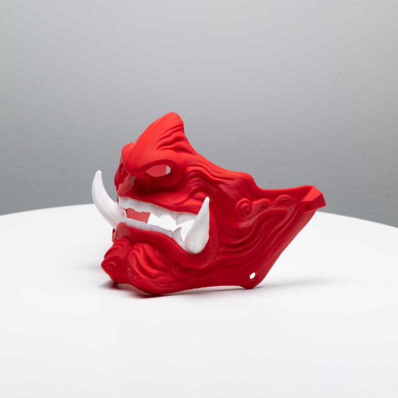Samurai Mask 3d Printed, for Cosplay, Display, Customizable Color ...