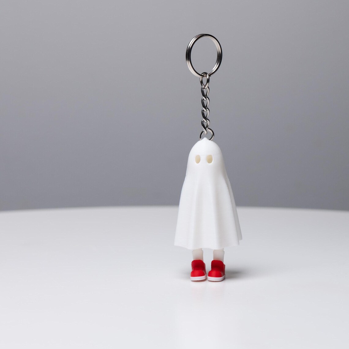Shy Ghost 3D Printed Keyring, Articulating Figurine, Fidget Toy, Ghost ...