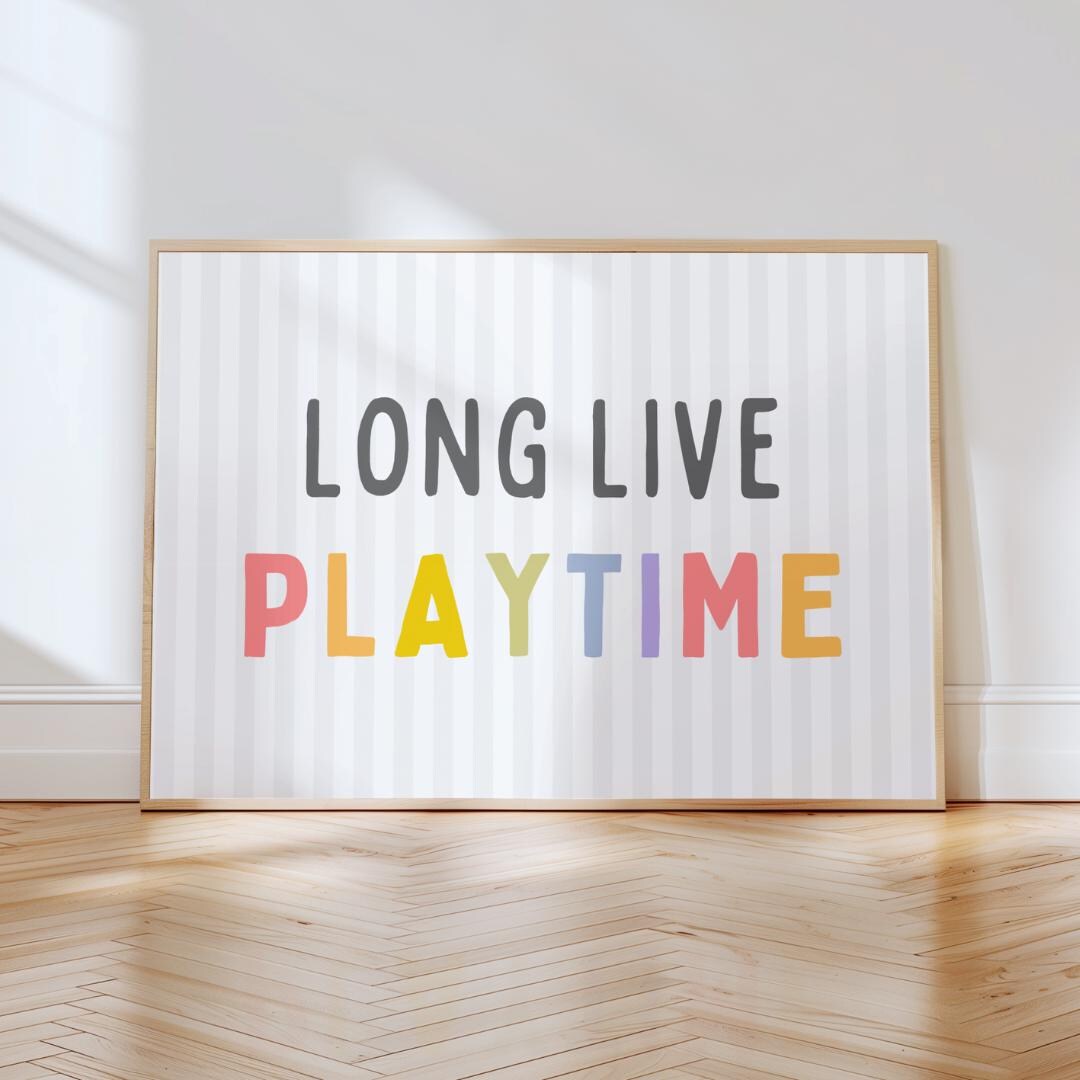 Long Live Playtime Sign | Playroom Sign | Personalized Playroom Print ...