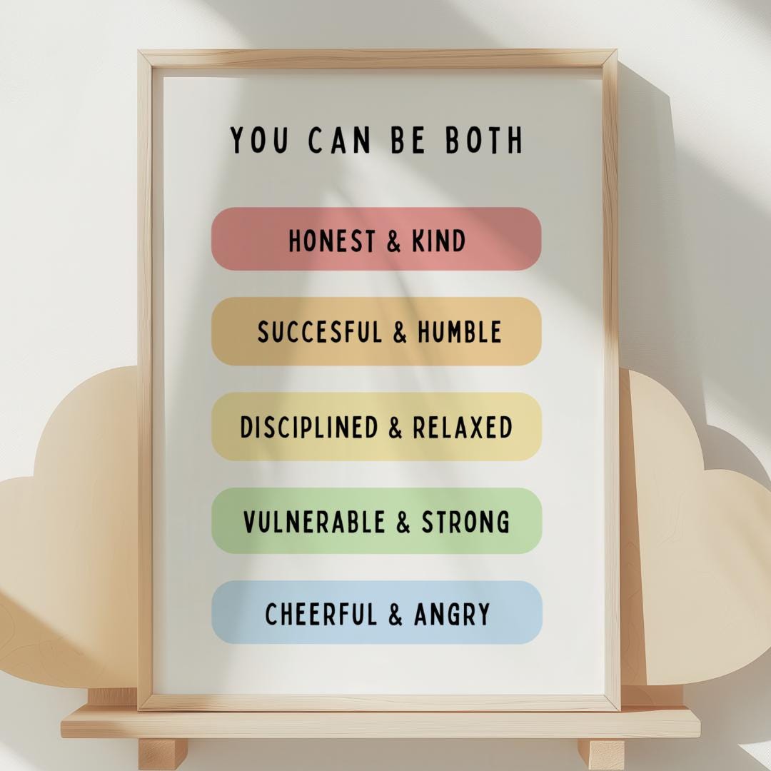 You Can Be Both Poster | Therapy Office Decor | School Counselor ...