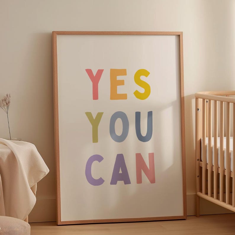 Rainbow Yes You Can Print | Positive Affirmation Classroom Decor ...