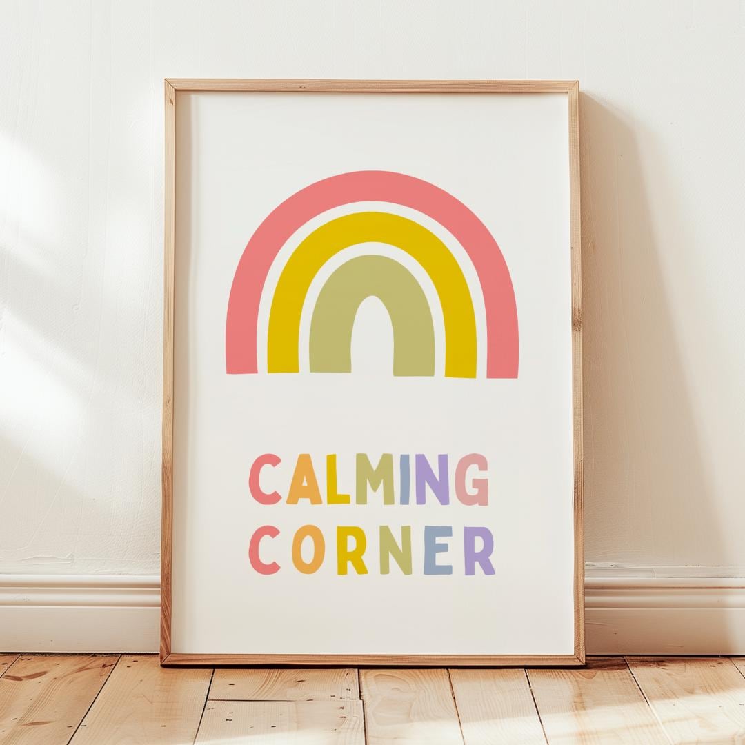 Calming Corner Poster Calming Corner Sign Playroom Decor Nursery Decor ...