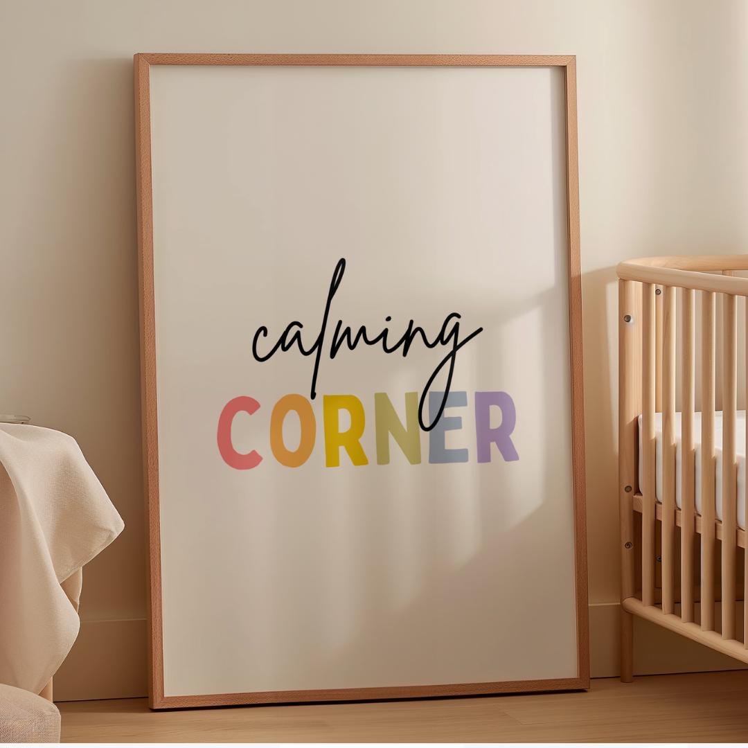Calming Corner Sign | Educational Wall Art (digital Download) - Etsy