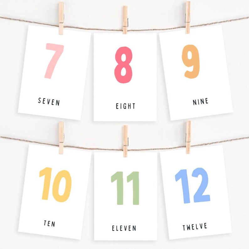 16 Number Flash Cards | Preschool Number Flash Cards | Number Cards ...