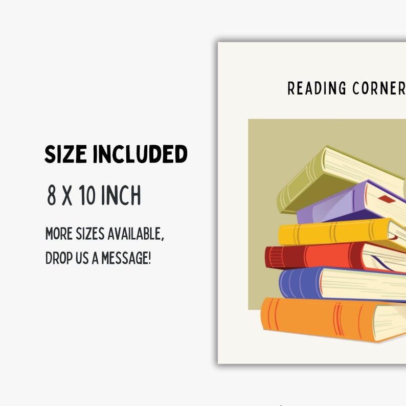 Reading Corner Poster Reading Corner Sign Let's Read Poster Playroom ...