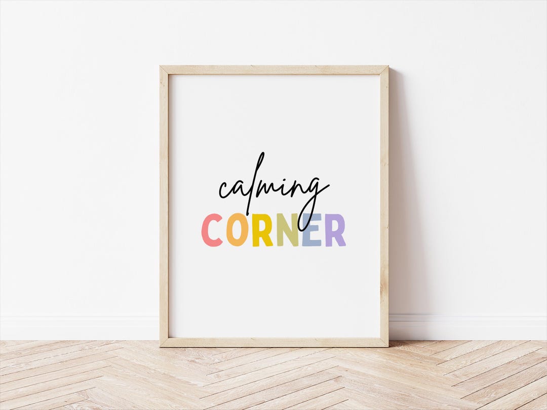 Calming Corner Poster | Calming Corner Sign | Playroom Decor | Nursery ...