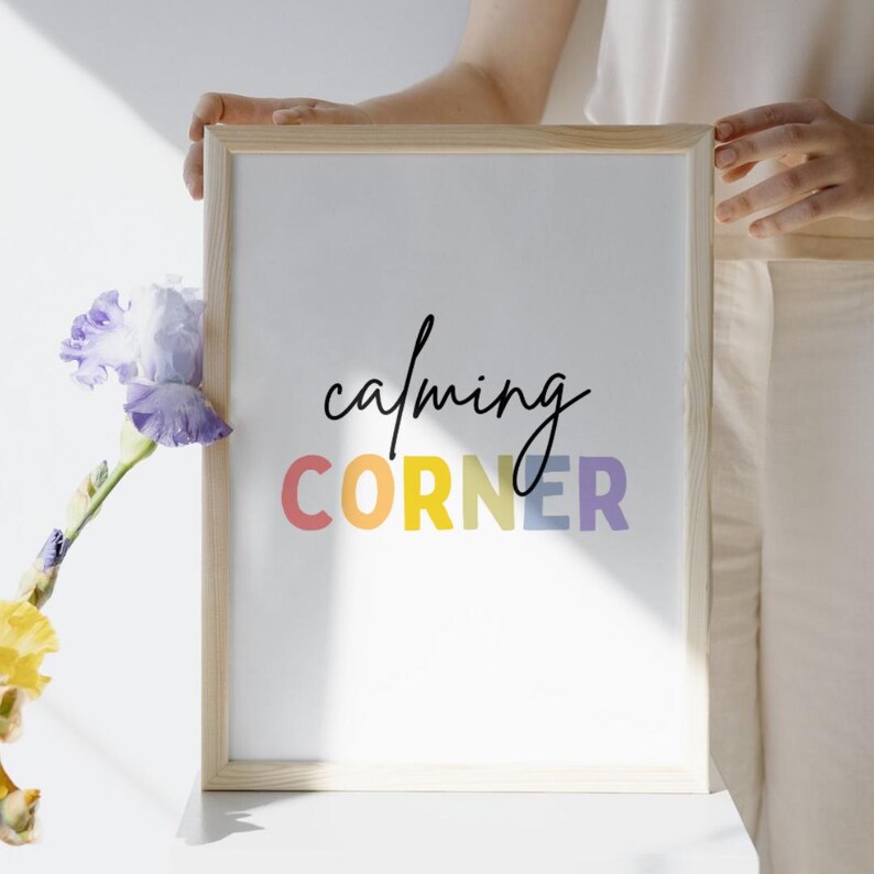 Calming Corner Poster | Calming Corner Sign | Playroom Decor | Nursery ...
