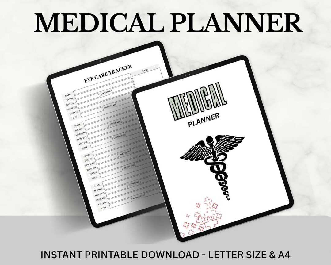 Printable Medical Tracker Planner: Health, Medication, Doctor Visit ...