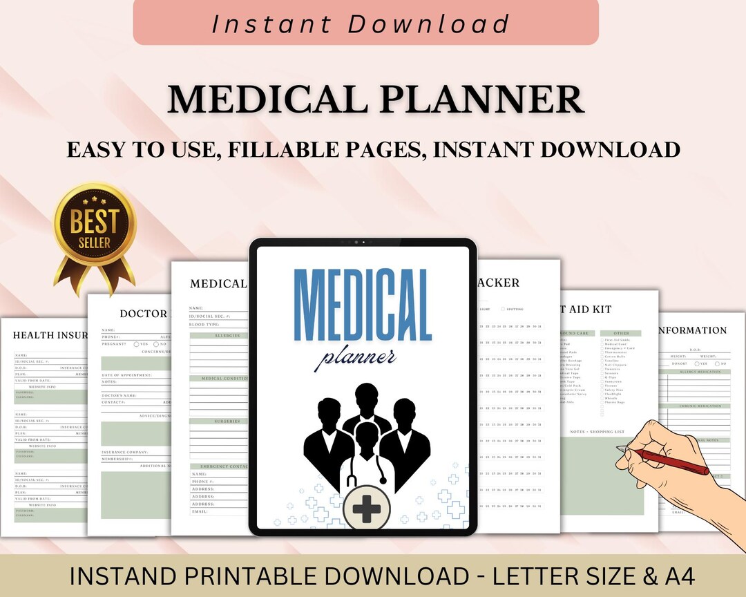 Digital Medical Planner, Goodnotes Health Log, Wellness Tracker ...