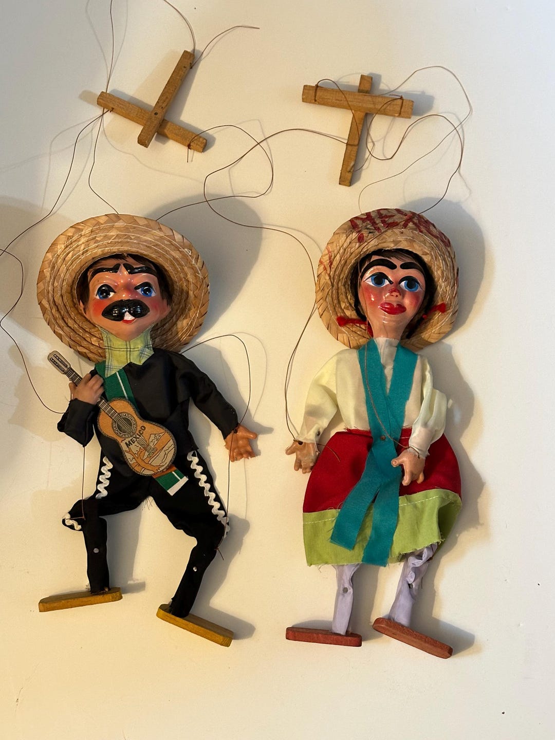 Handmade Mexican Marionette Puppet Pair - Etsy
