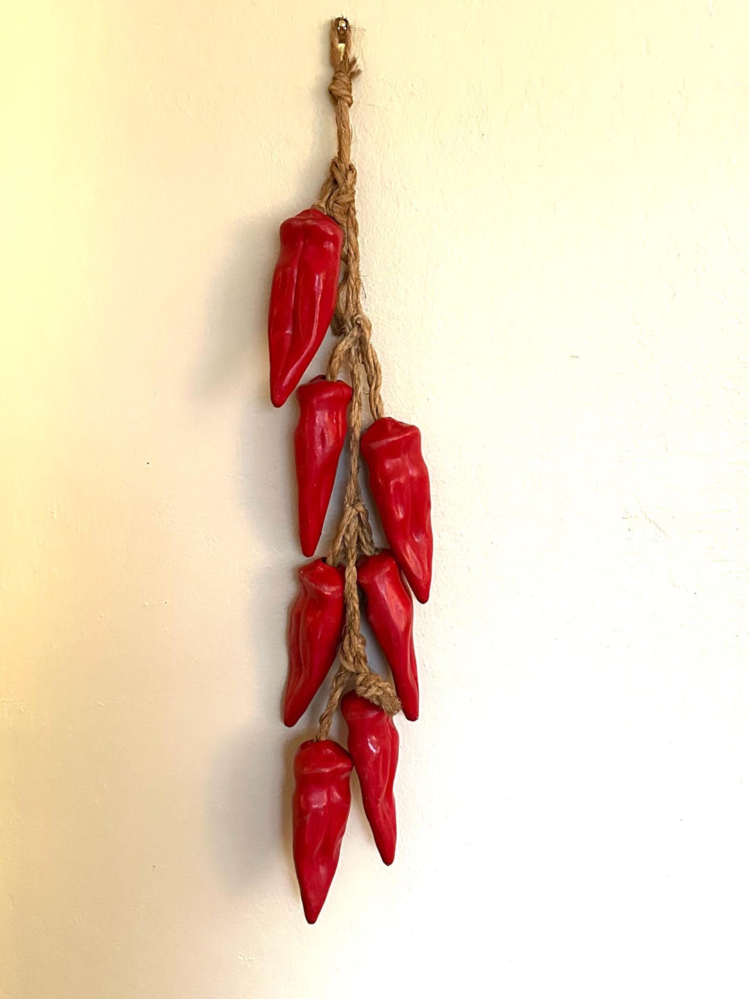 Vintage Ceramic Red Chile Pepper Ristra - Etsy