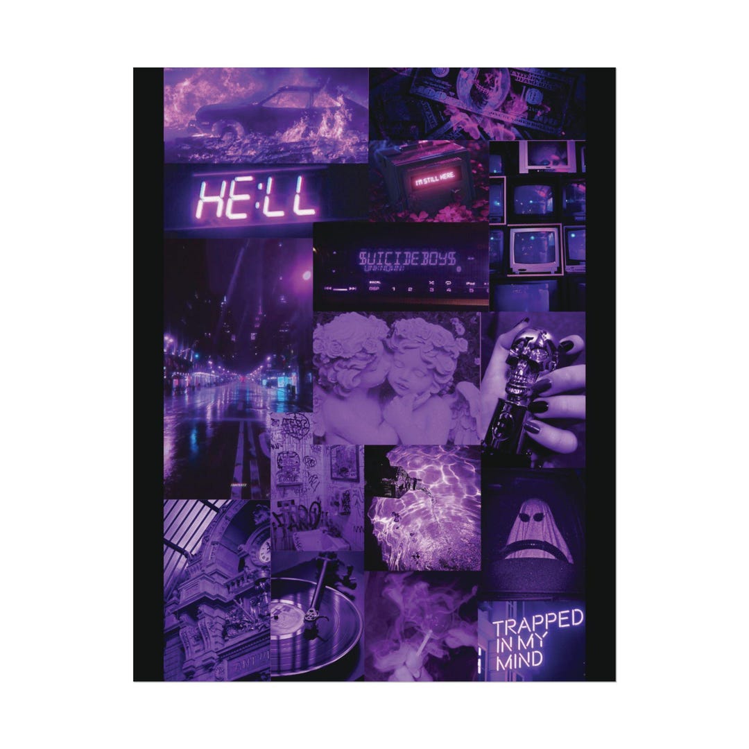 Purple Aesthetic Rolled Poster, Wall Art and Wall Decor - Etsy