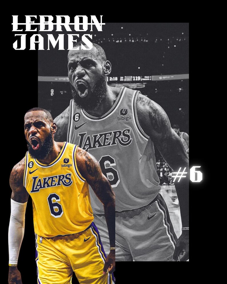 Vintage NBA Poster, Lebron James, Sports Collectible Personalized ...