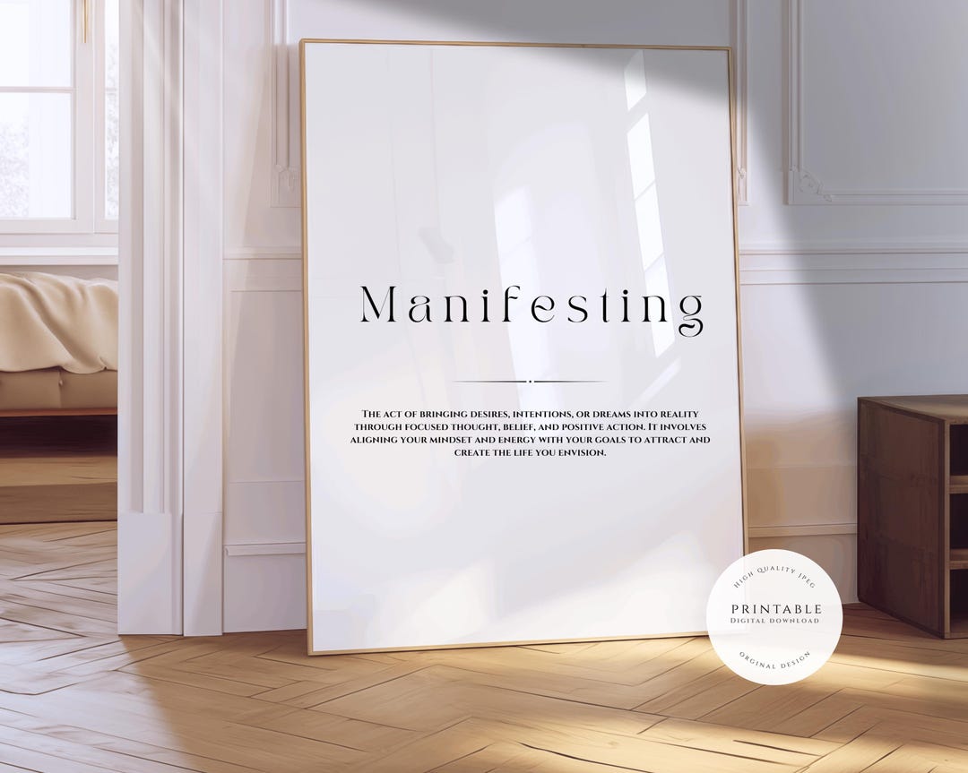 Manifesting Digital Wall Art | Decor,inspiring Quotes,digital Wall ...