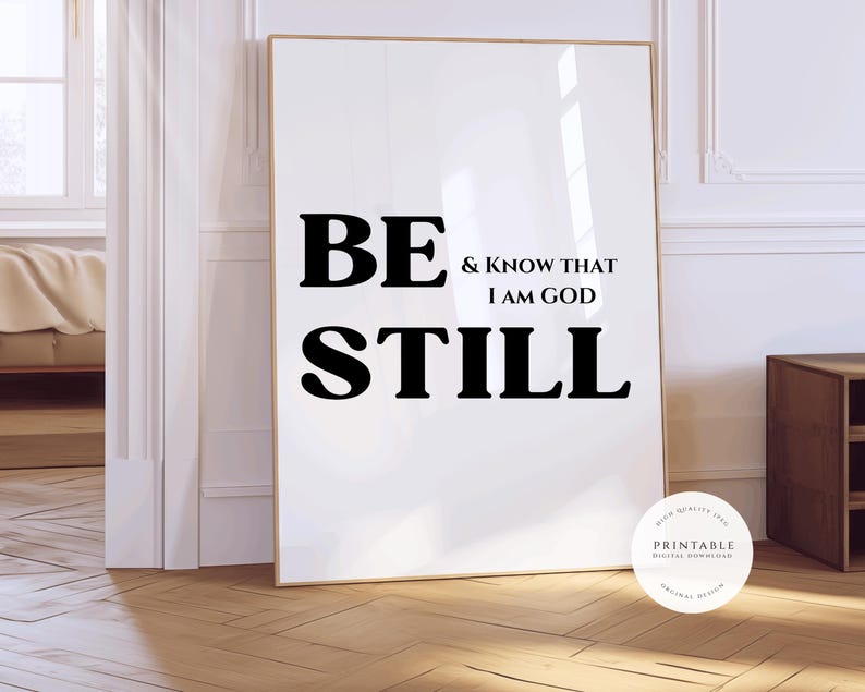 Be Still and Know That I Am God Wall Quote ,inspiring Quotes,spiritual ...