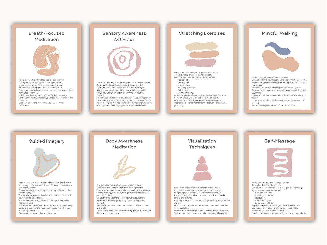 Somatic Therapy Coping Skill Cards Practical Tools for Emotional ...