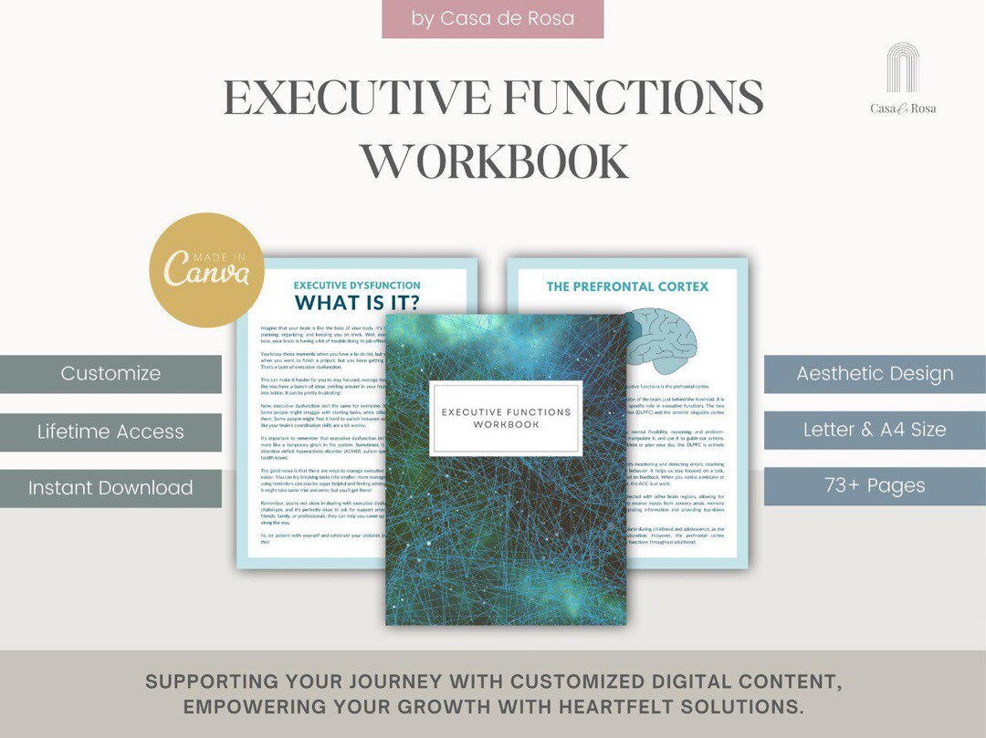 Executive Functioning Workbook, Goal Achievement, Time Management ...