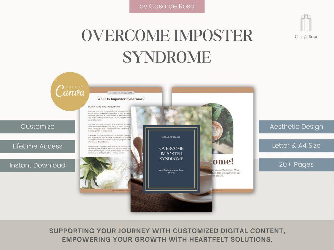 Overcoming Imposter Syndrome Workbook, A Transformative Digital Guide ...