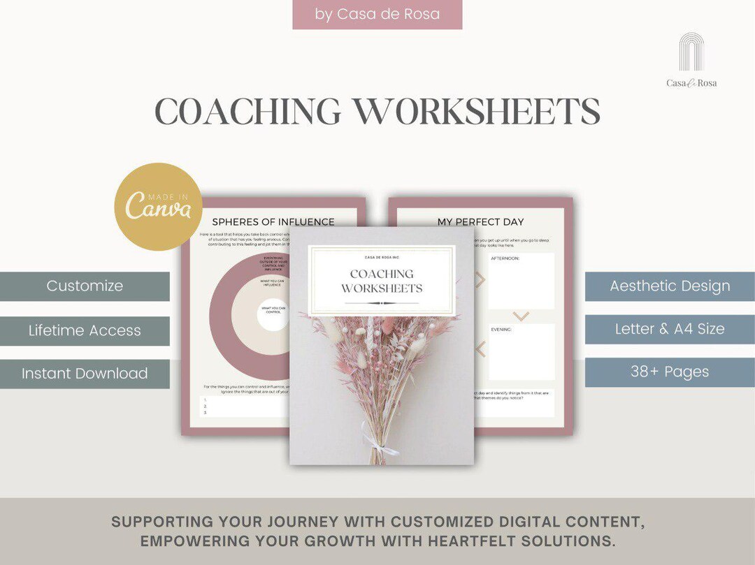 Coaching Worksheets Template 4 Coaches, PODOMORO Technique, SMART ...