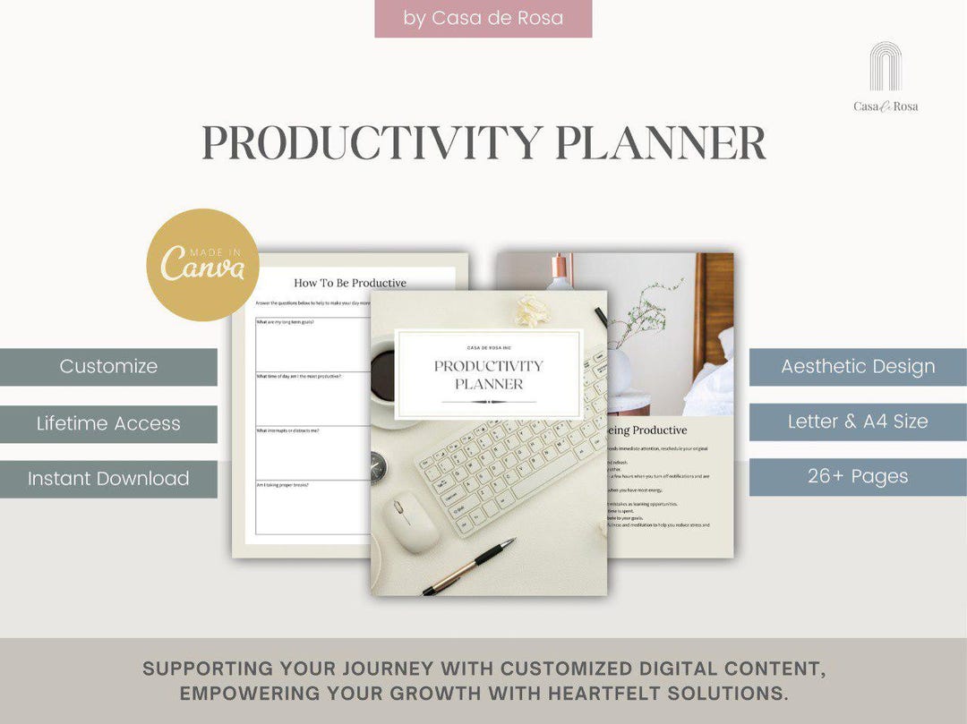 Productivity Planner for Goal-setting and Time Management, Planner for ...