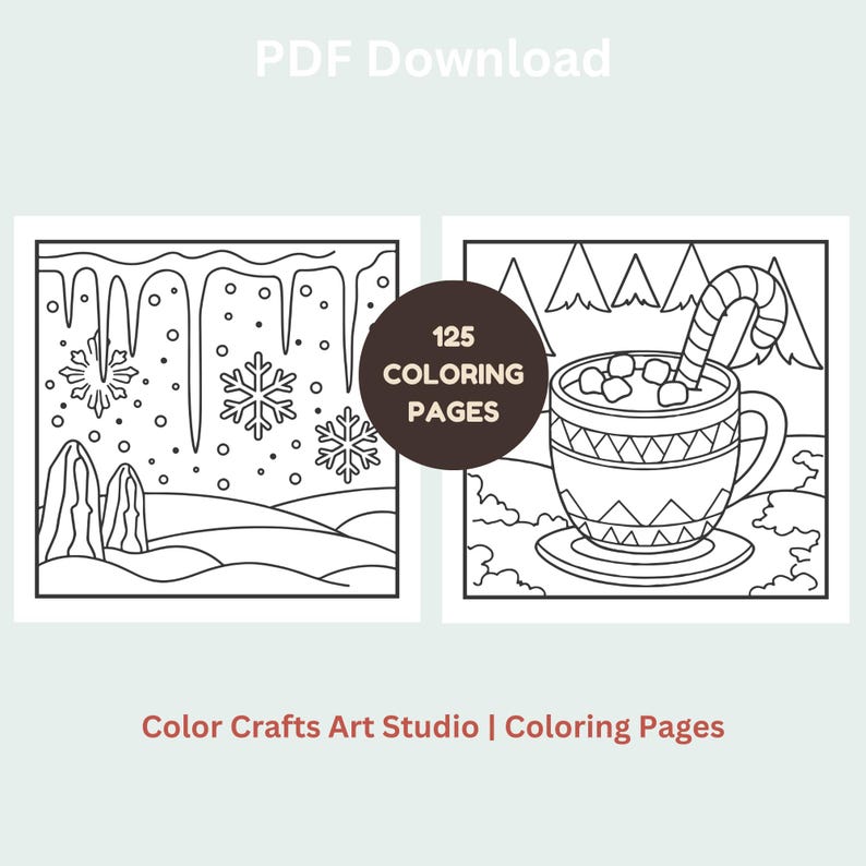 Cozy Winter Bold Easy Coloring Book - Etsy