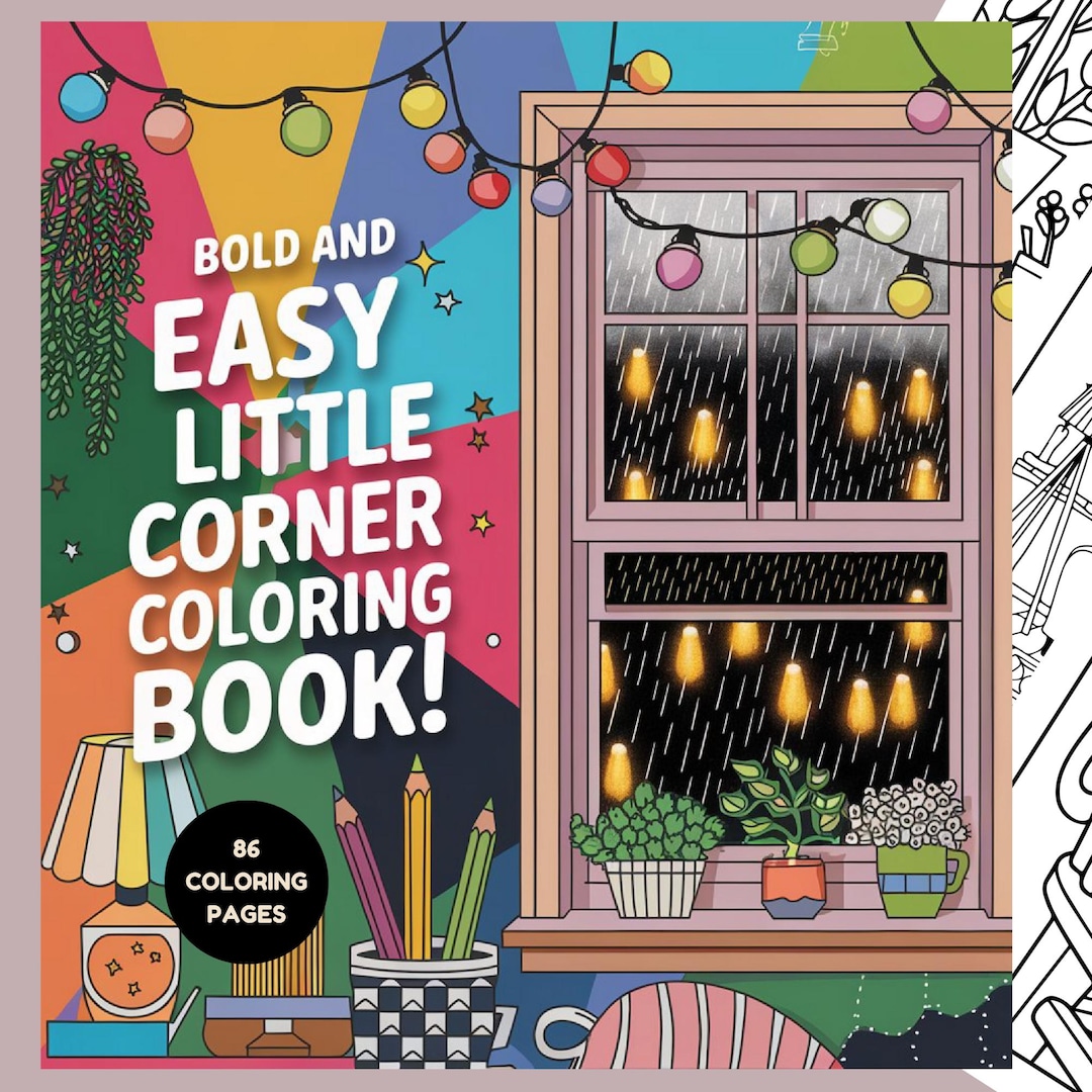 Bold and Easy Little Corner Coloring Book - Etsy