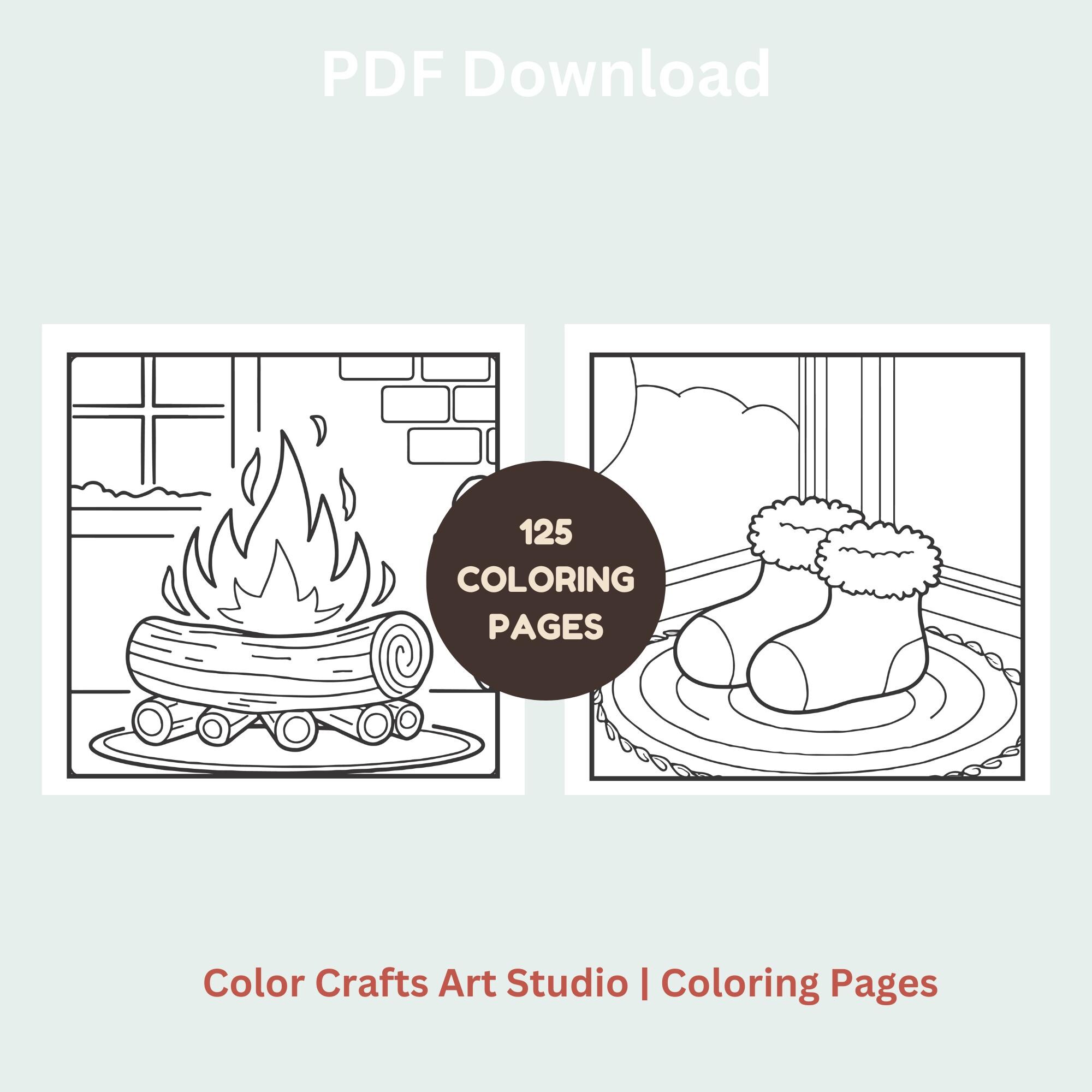 Cozy Winter Bold Easy Coloring Book - Etsy
