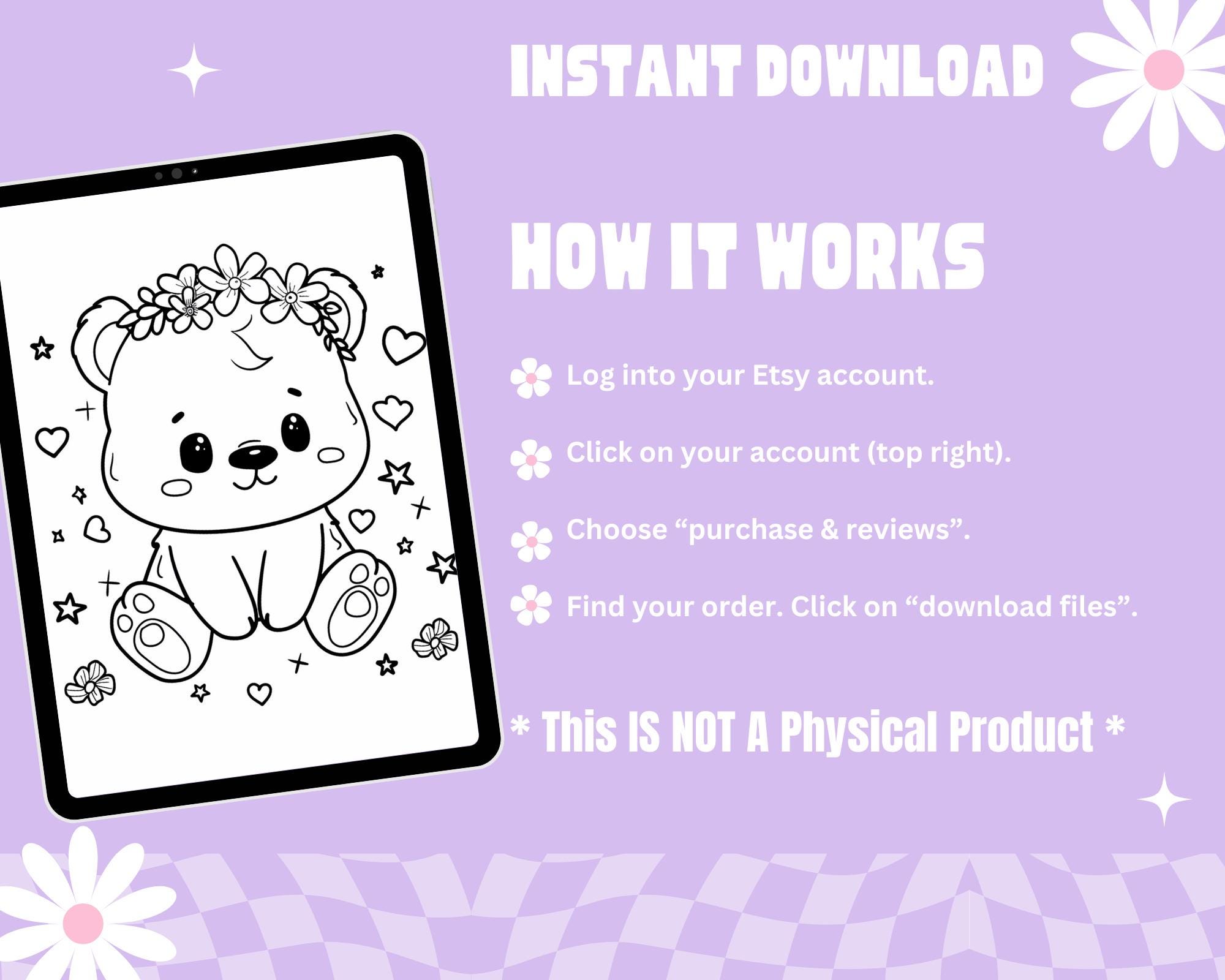 Bold and Easy Fluffy Friends Coloring Book for Kids & Adults - Etsy